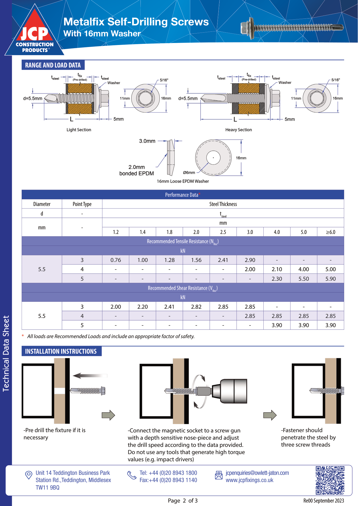 Roofing Cladding Self Drilling Screw EPDM Washer Light – Fixaball Ltd ...