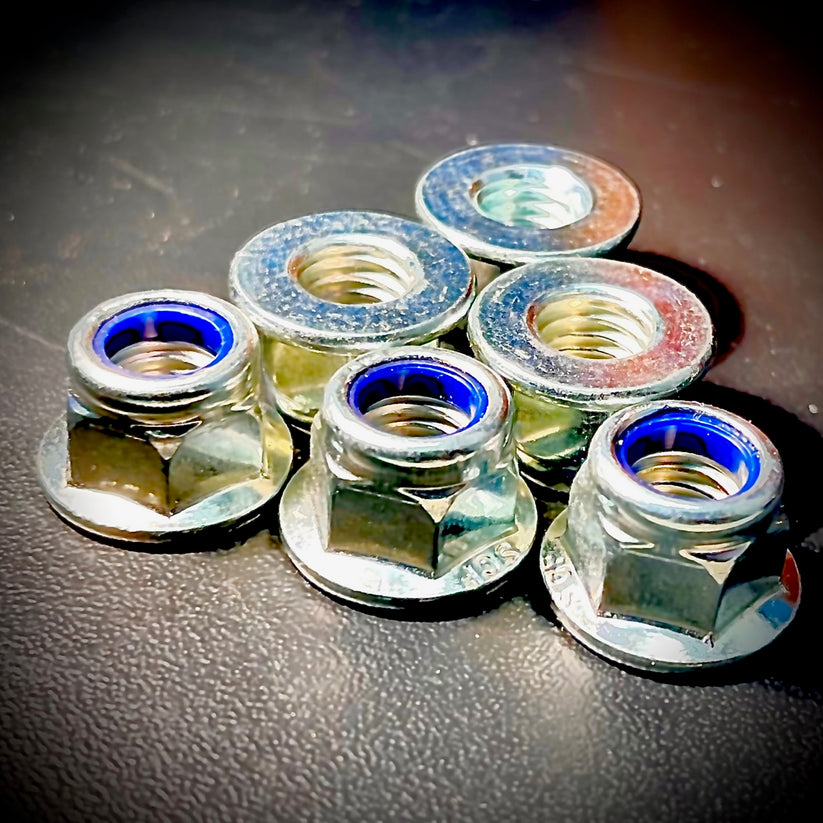 Hex Nyloc Nut Flange Plain BZP Zinc DIN 6923 Metric – Fixaball Ltd ...